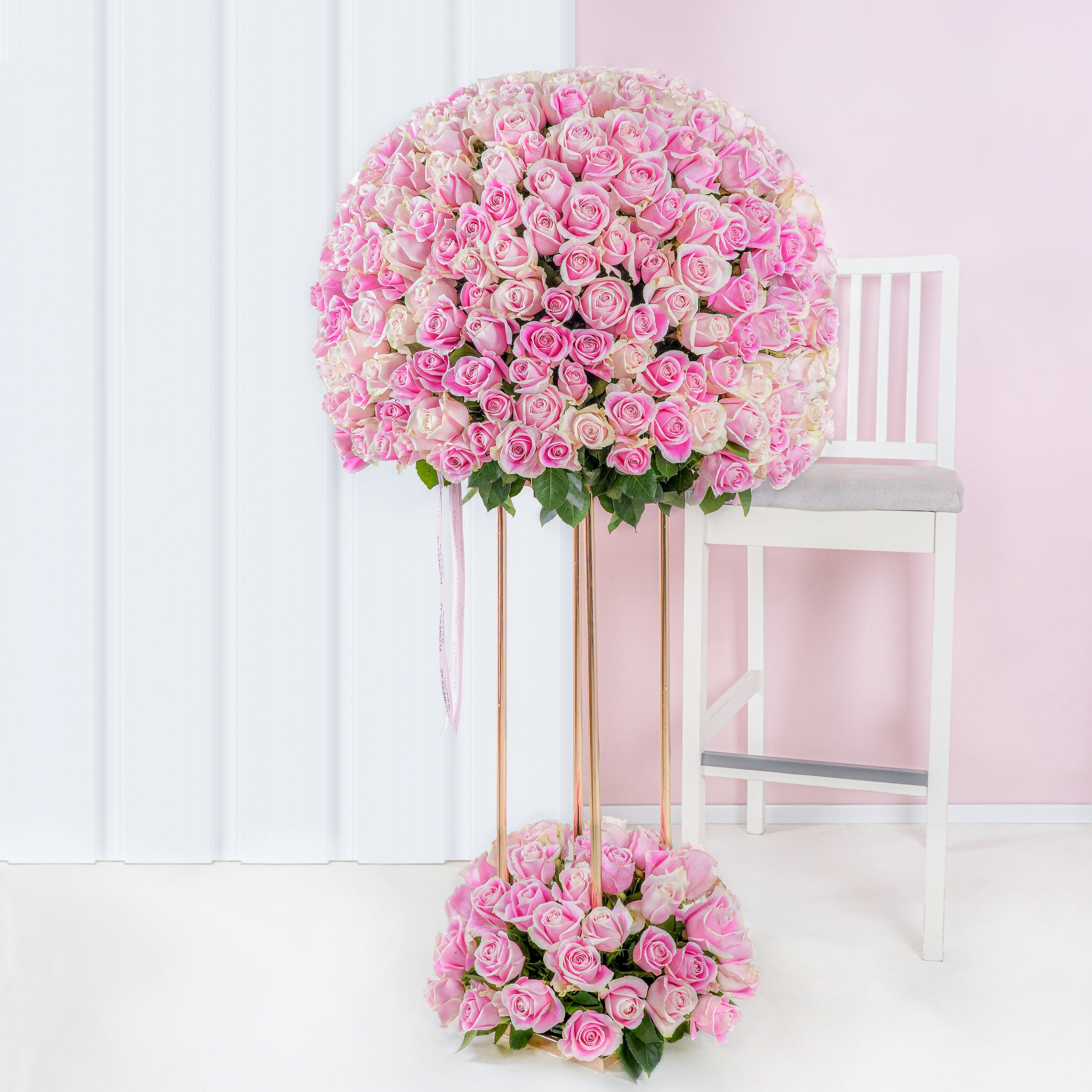 365 Pink Long Stem Roses Stand | Free Same-Day Delivery to all Emirates ...